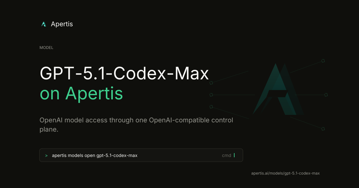 GPT-5.1-Codex-Max - AI Model Pricing & API | Apertis